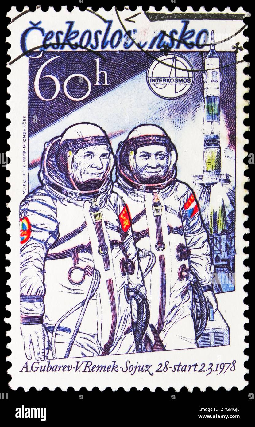 MOSCOW, RUSSIA - MARCH 16, 2023: Postage stamp printed in ...