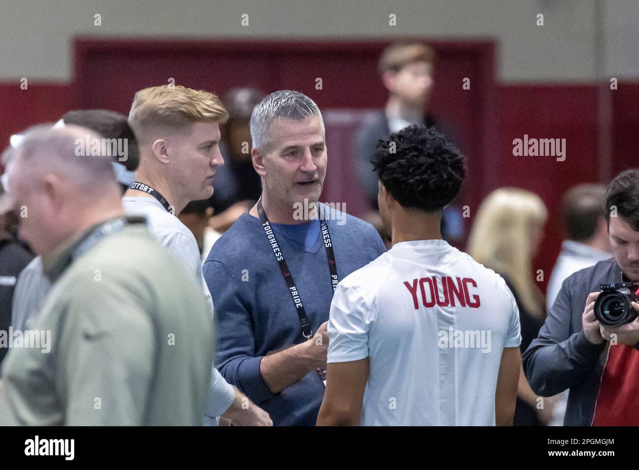 Carolina Panthers head football coach Frank Reich talks with former ...
