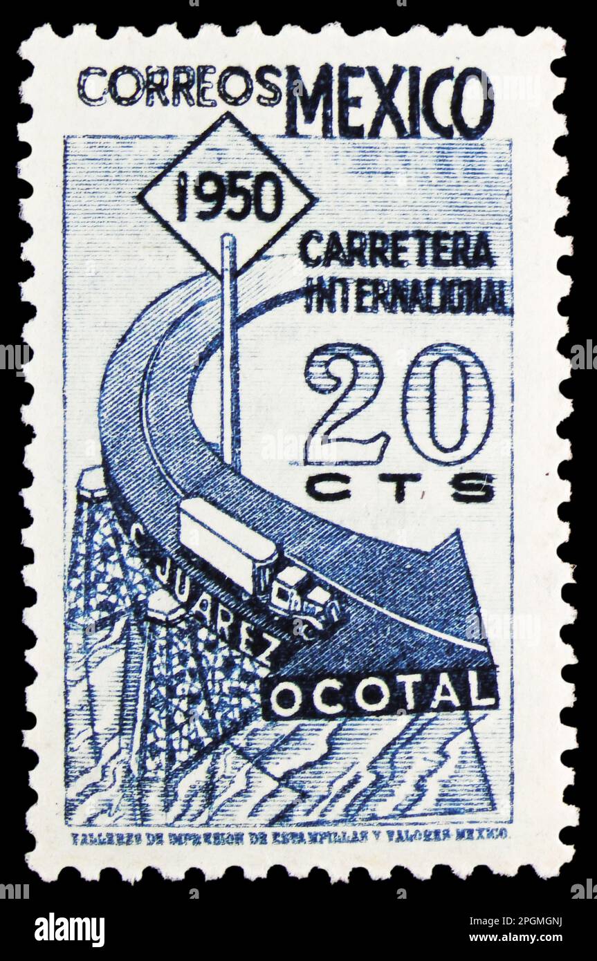 MOSCOW, RUSSIA - MARCH 16, 2023: Postage stamp printed in Mexico shows ...