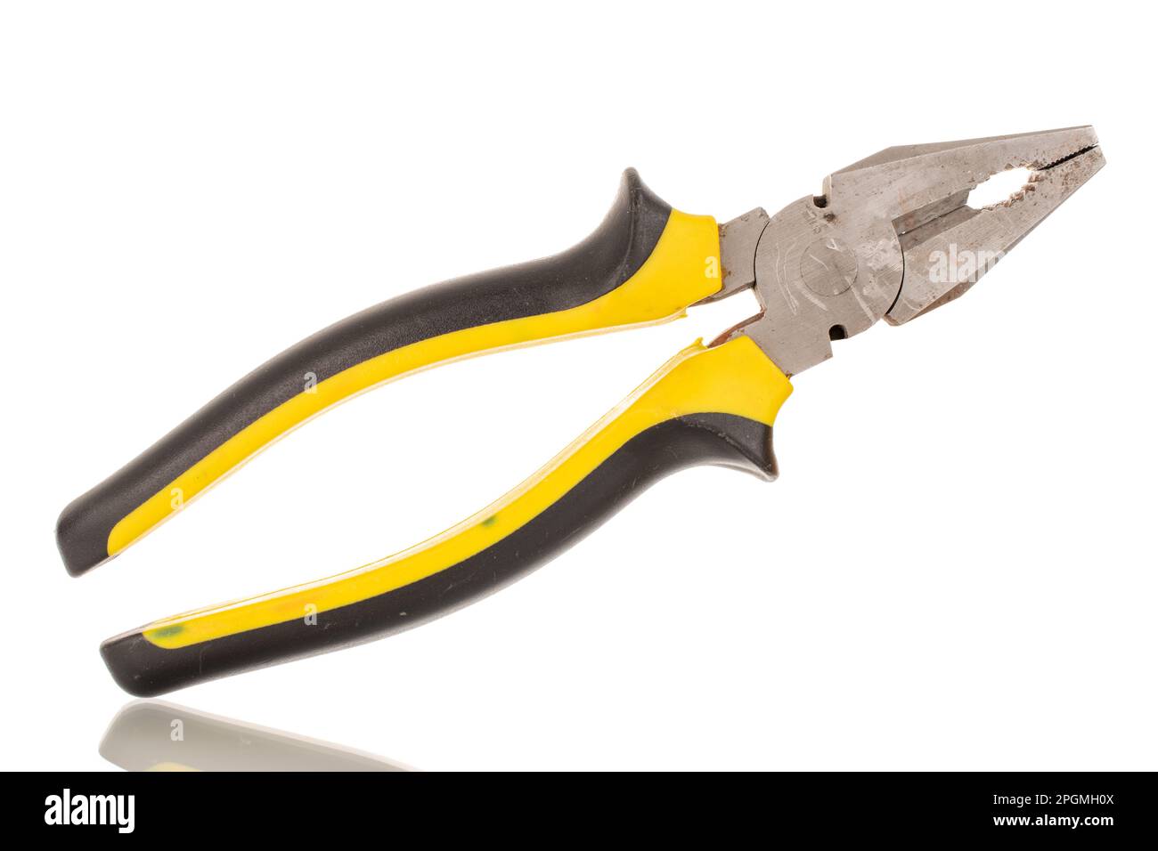 Single combination pliers, macro, isolated on white background Stock ...