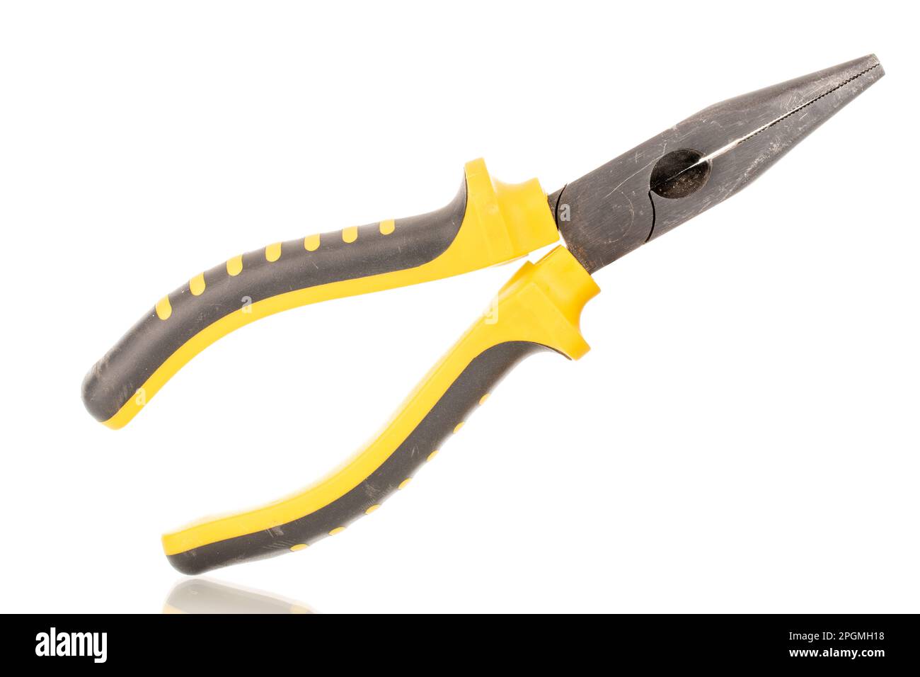 Single combination pliers, macro, isolated on white background Stock ...