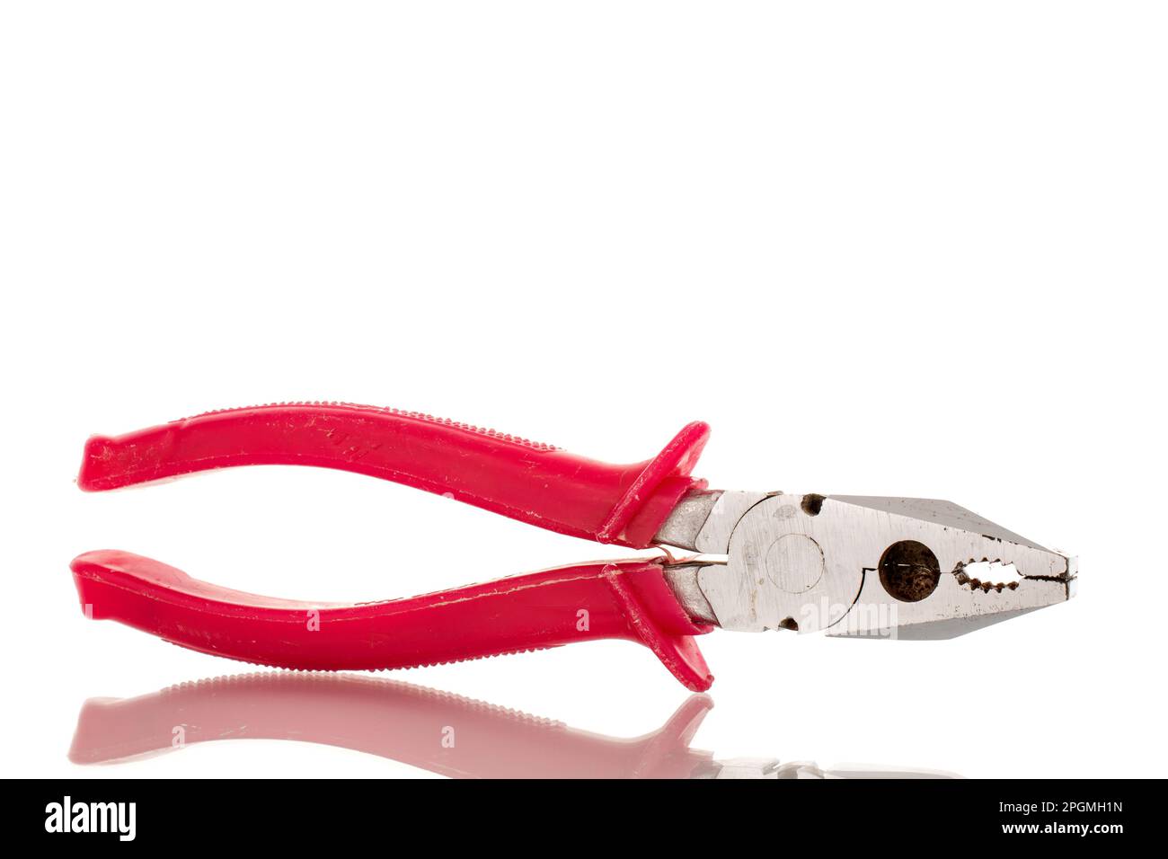 Single combination pliers, macro, isolated on white background Stock ...