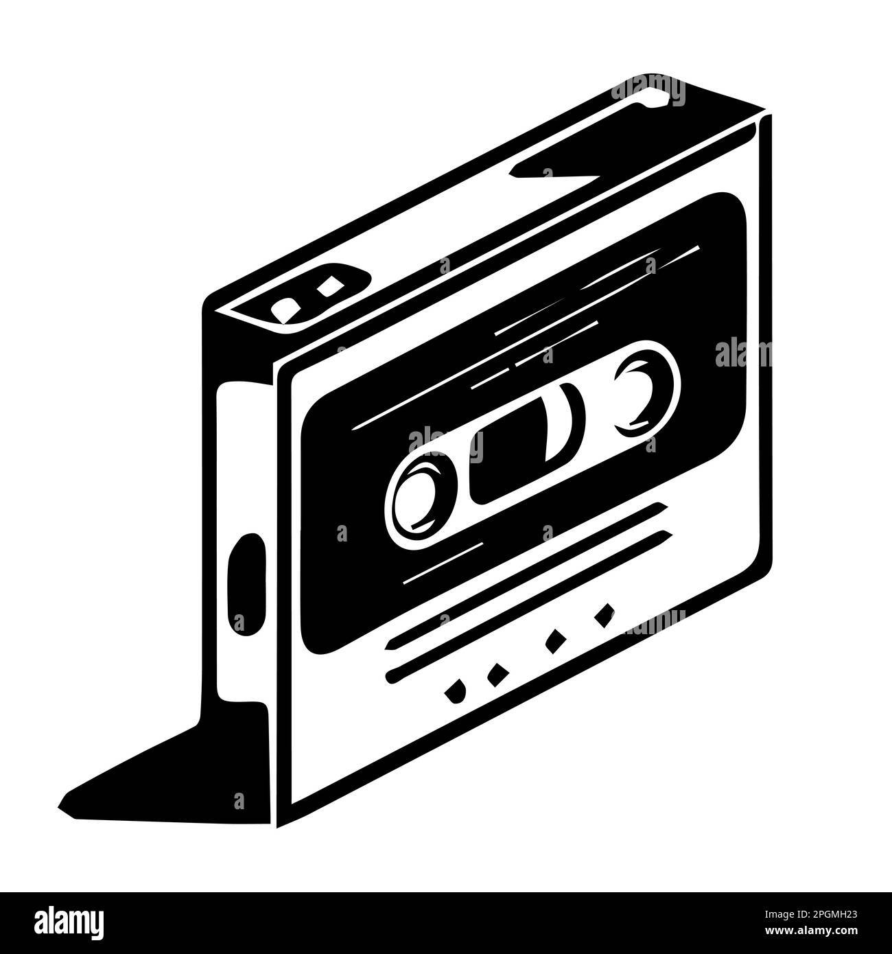 Audio cassette of the 90s Black and White Stock Photos & Images - Alamy