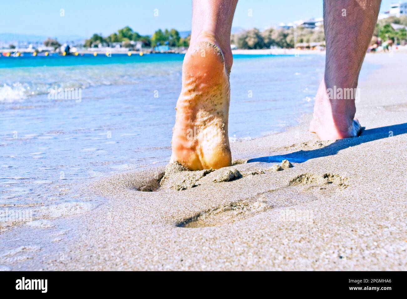 foot on the sand Stock Photo - Alamy