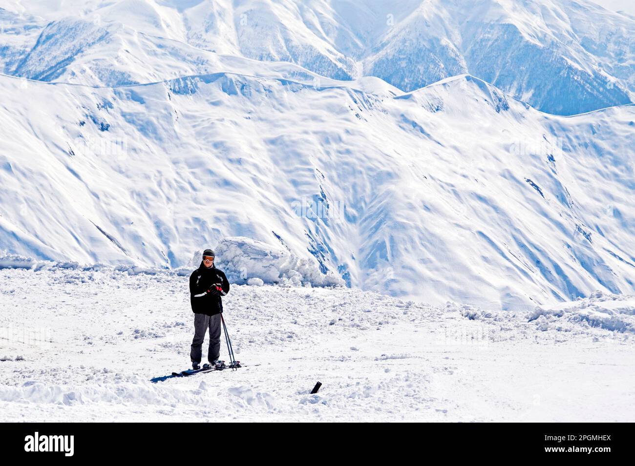 Skier in the alpsski resort hi-res stock photography and images - Alamy