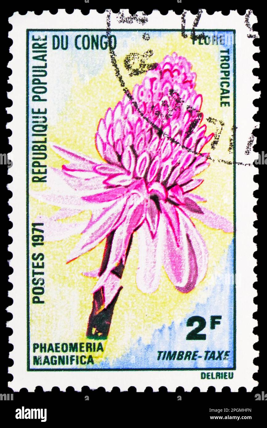 MOSCOW, RUSSIA - MARCH 16, 2023: Postage stamp printed in Congo shows ...