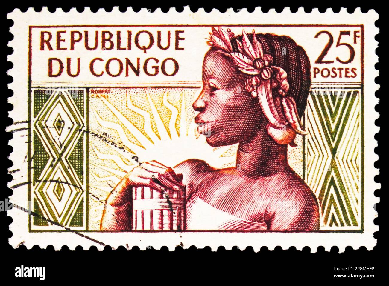MOSCOW, RUSSIA - MARCH 16, 2023: Postage stamp printed in Congo shows ...