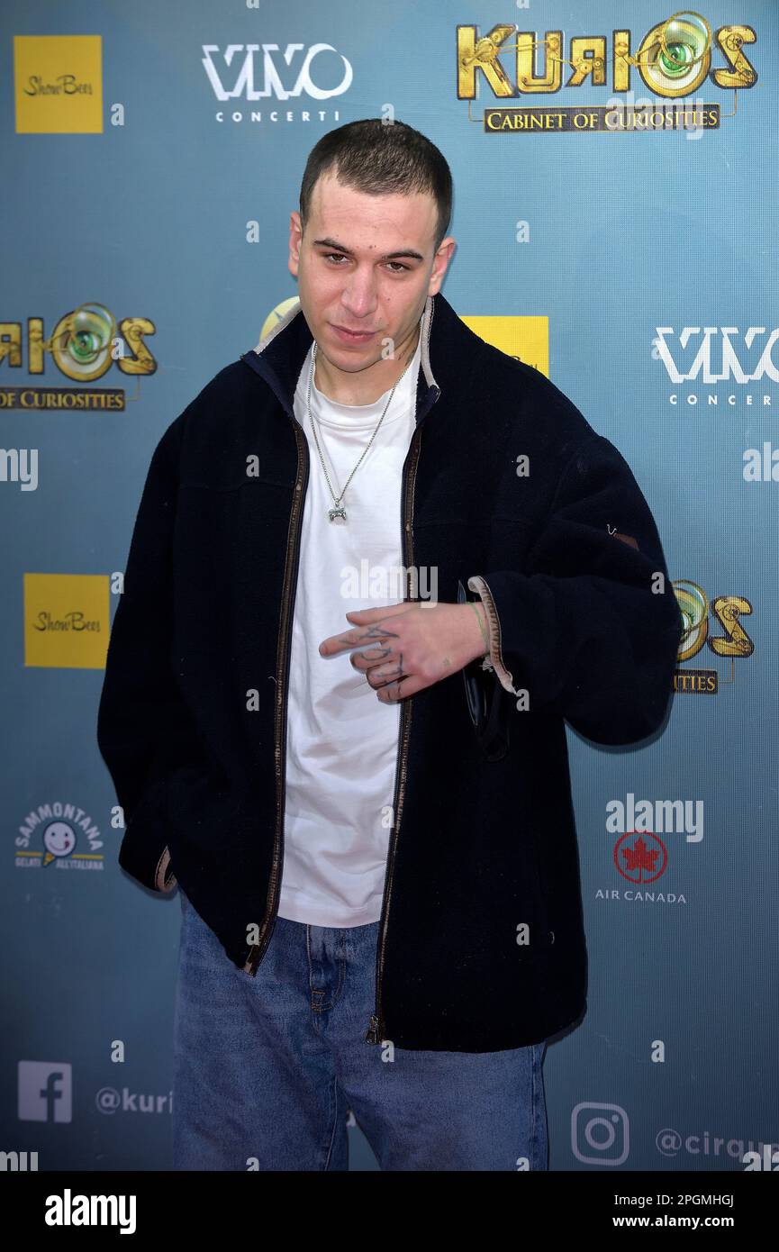 Rome, Italy. 22nd Mar, 2023. Fasma attends the Premiere of Cirque du ...