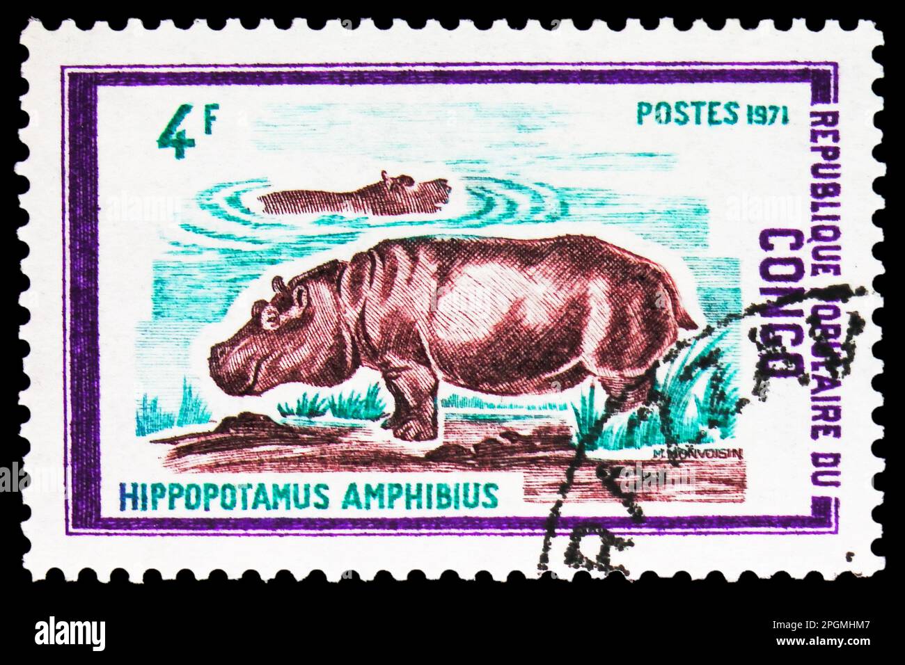 MOSCOW, RUSSIA - MARCH 16, 2023: Postage stamp printed in Congo shows ...