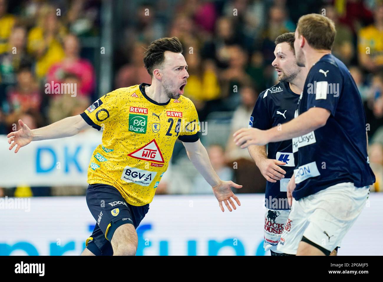 Mannheim, Germany. 23rd Mar, 2023. Handball: Bundesliga, Rhein-Neckar ...