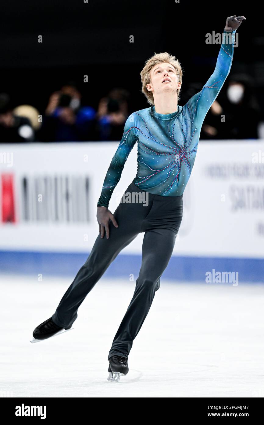 Daniel GRASSL (ITA), during Men Short Program, at the ISU World Figure ...