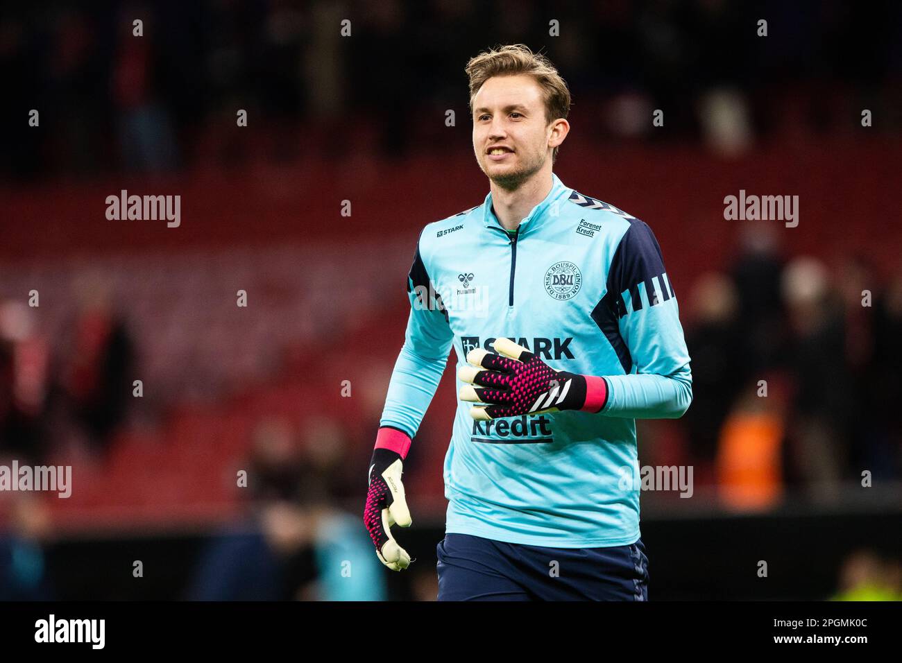 Copenhagen, Denmark. 23rd Mar, 2023. Reserve goalkeeper Frederik Ronnow ...