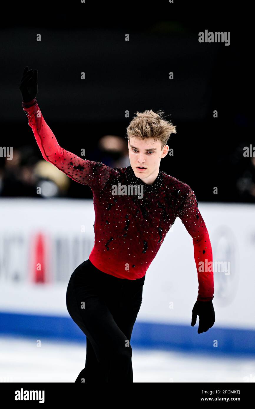 Conrad ORZEL (CAN), during Men Short Program, at the ISU World Figure ...