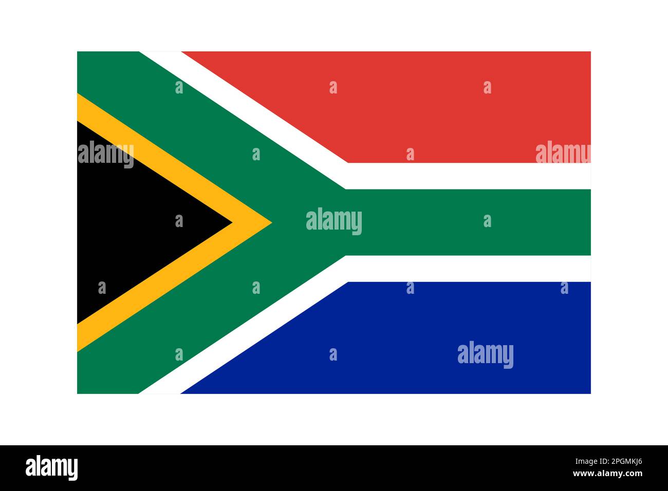 South Africa Flag original size and colors. Vector Stock Vector Image ...