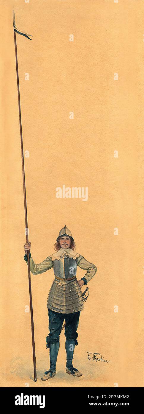 Skarbina Franz - Standing Pikeman With Lance - German School - 19th ...