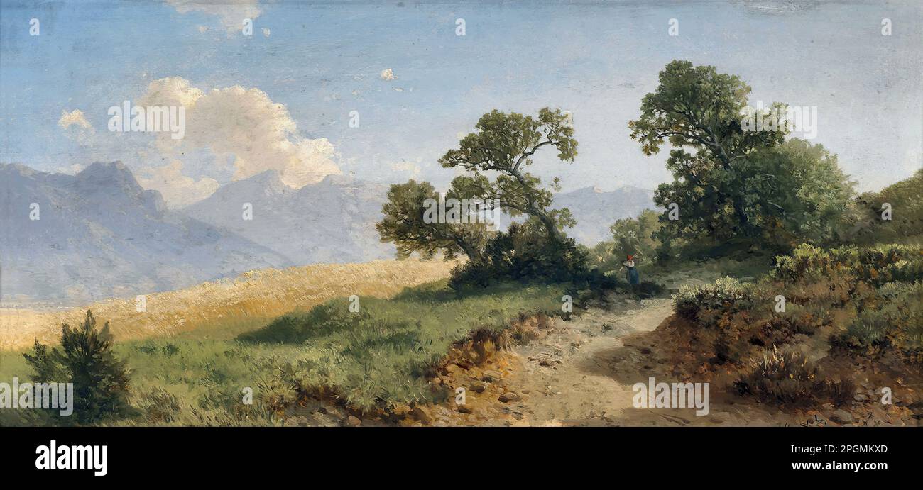 Zimmermann Albert August - Landscape with Decorative Figures - German ...