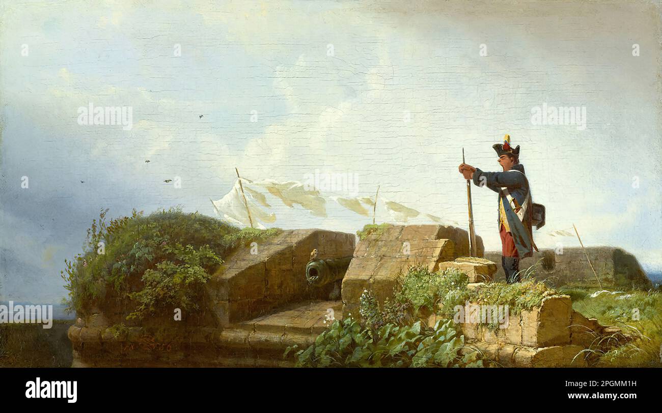 Spitzweg Carl - On The Bastion (Friede IM Land) - German School - 19th ...