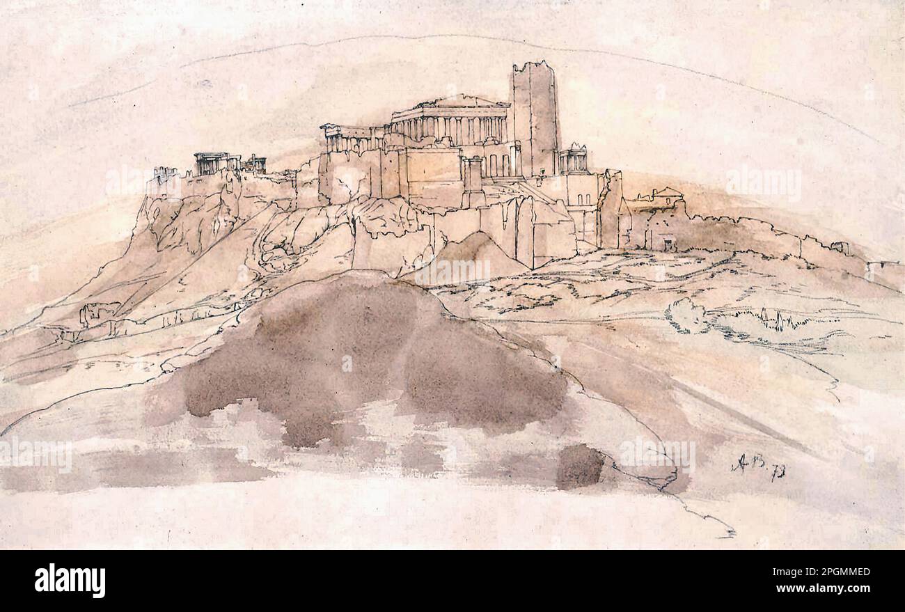 Berg Albert - View of the Acropolis - German School - 19th and Early ...