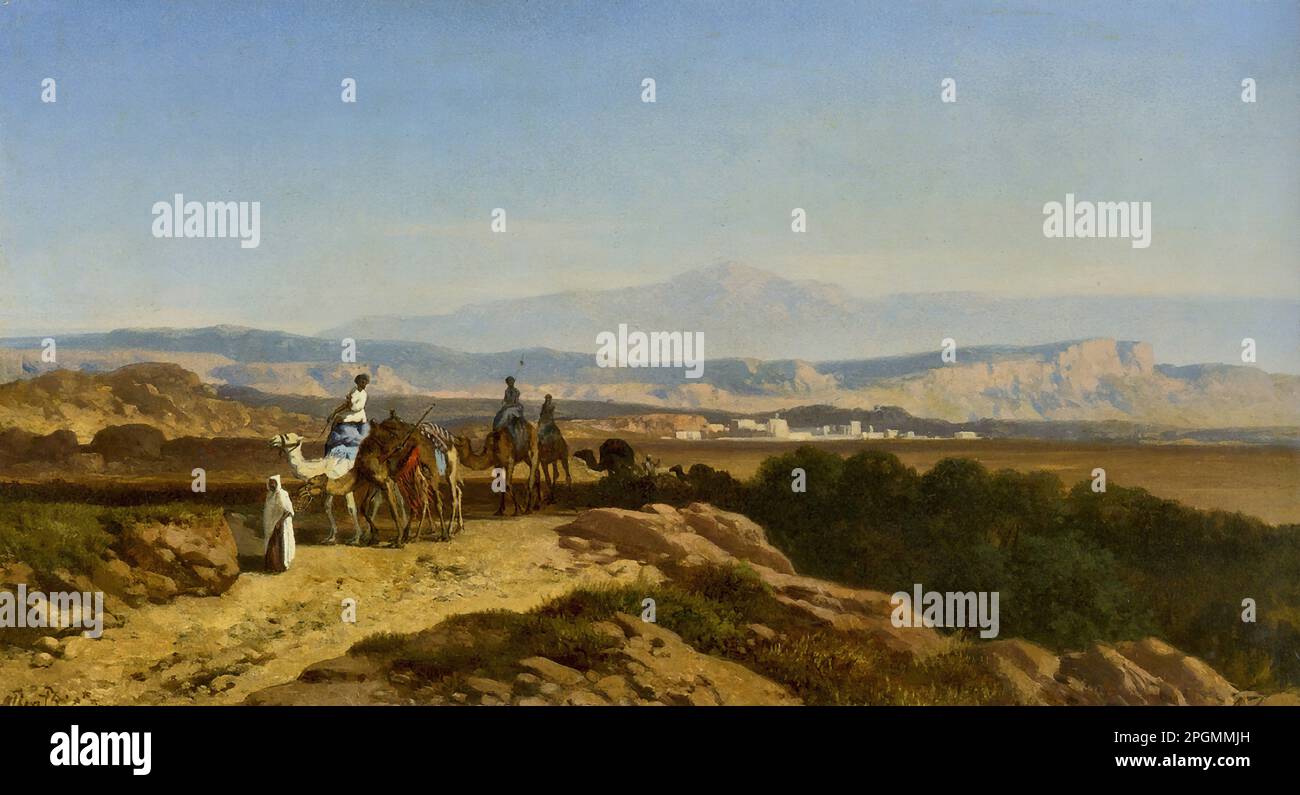 Zimmermann Albert August - an Arab Caravan - German School - 19th and ...