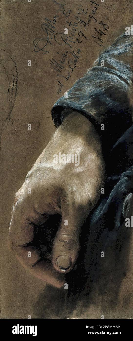 Menzel Adolph Von - My Right Hand Drawn By My Left Hand - German School ...