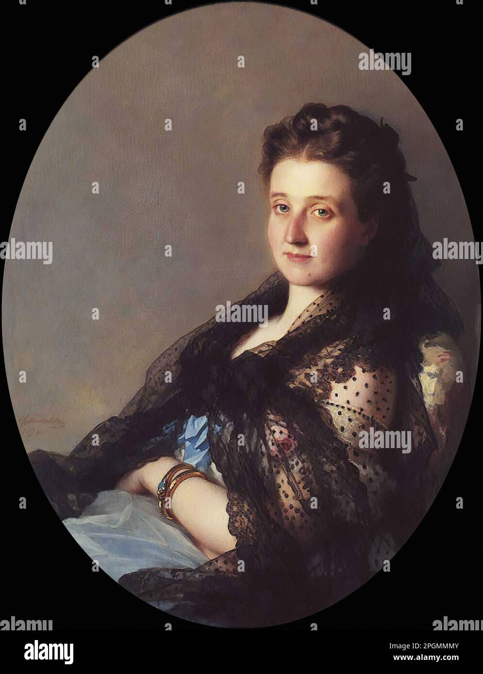 Winterhalter Franz Xavier - Portrait of a Lady 2 - German School - 19th ...