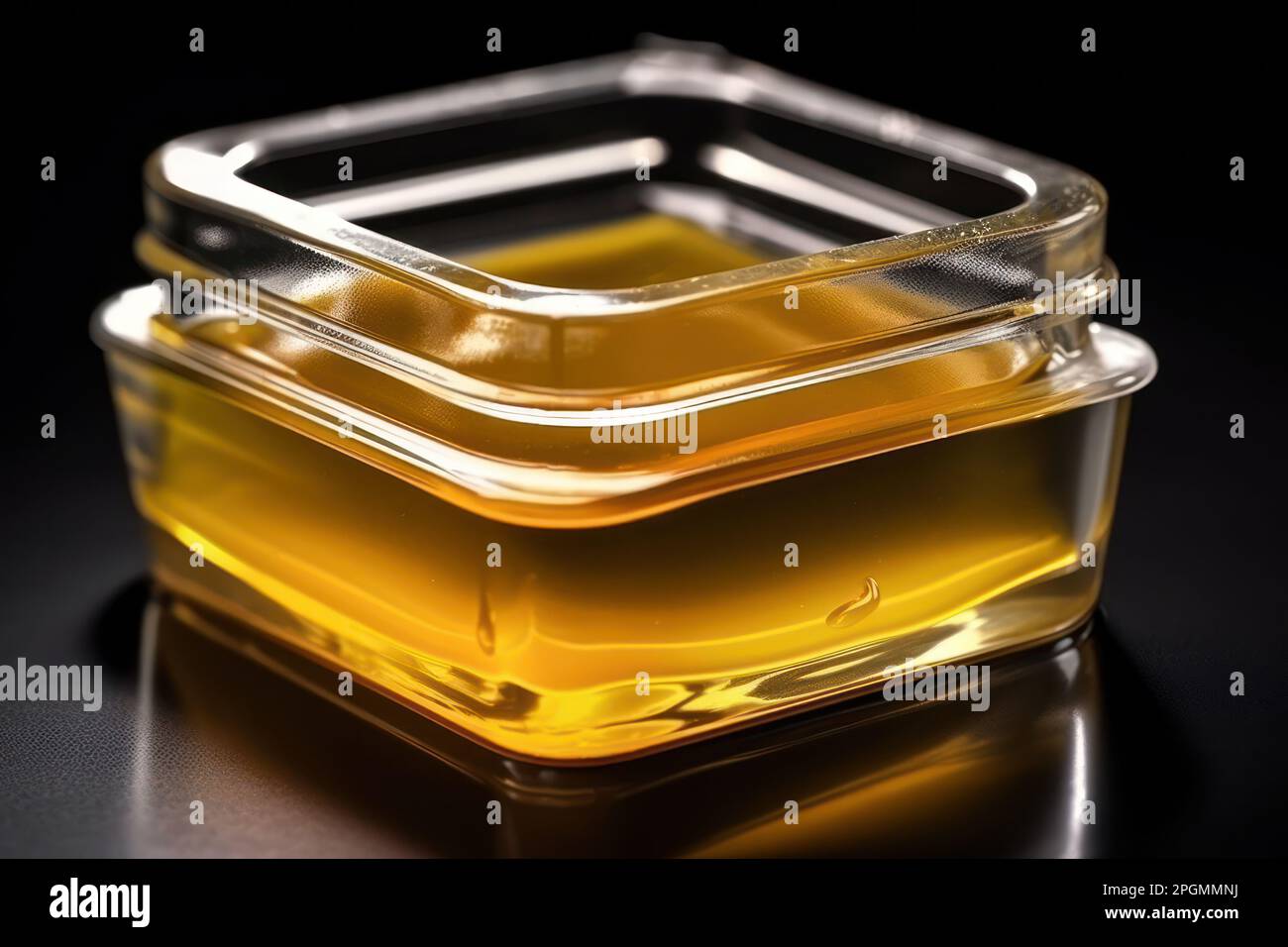 glass container with cannabis dab extract ,golden resin Generative AI ...