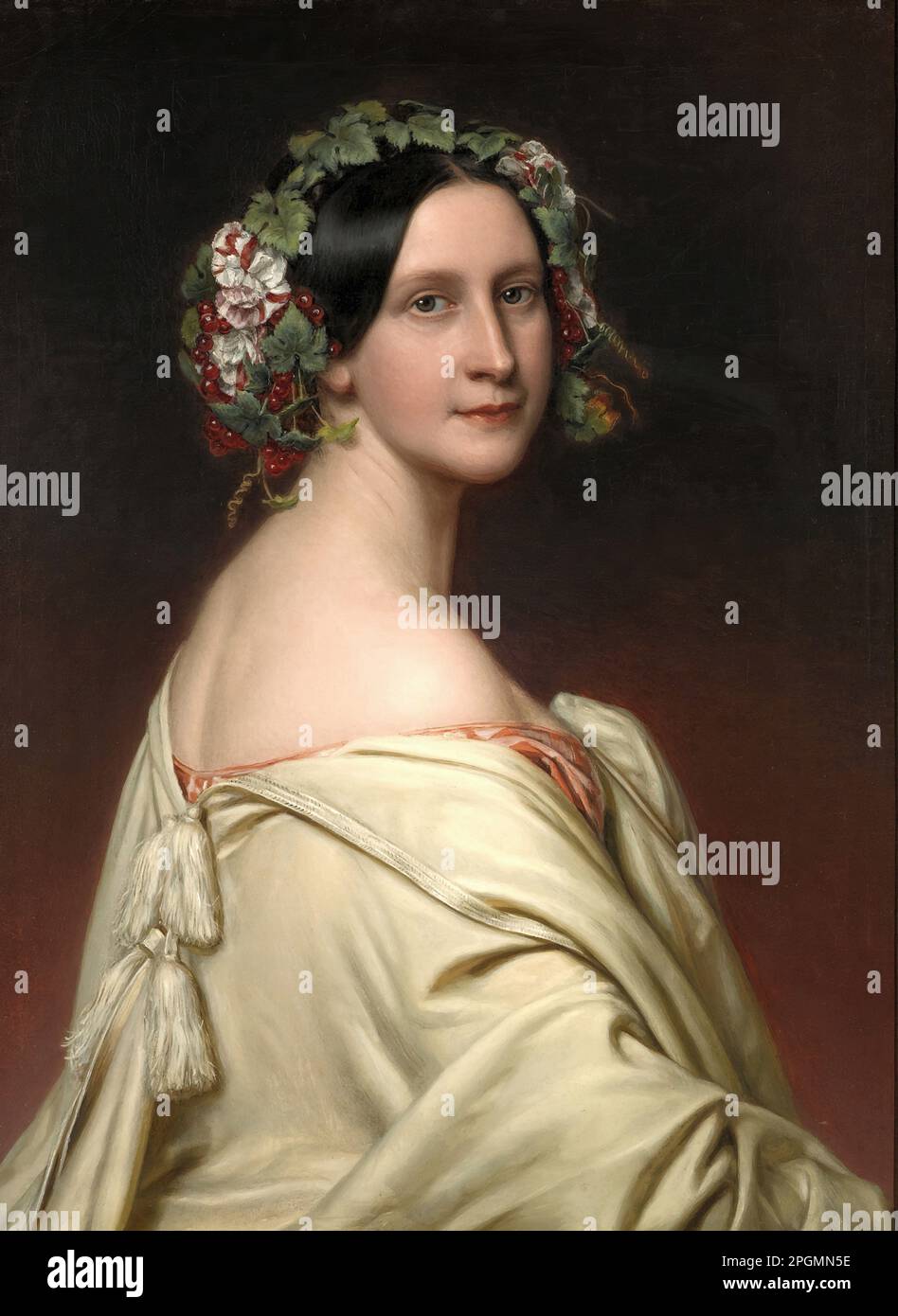 Stieler Joseph Karl - Portrait of Charlotte Baroness Von Oven - German ...