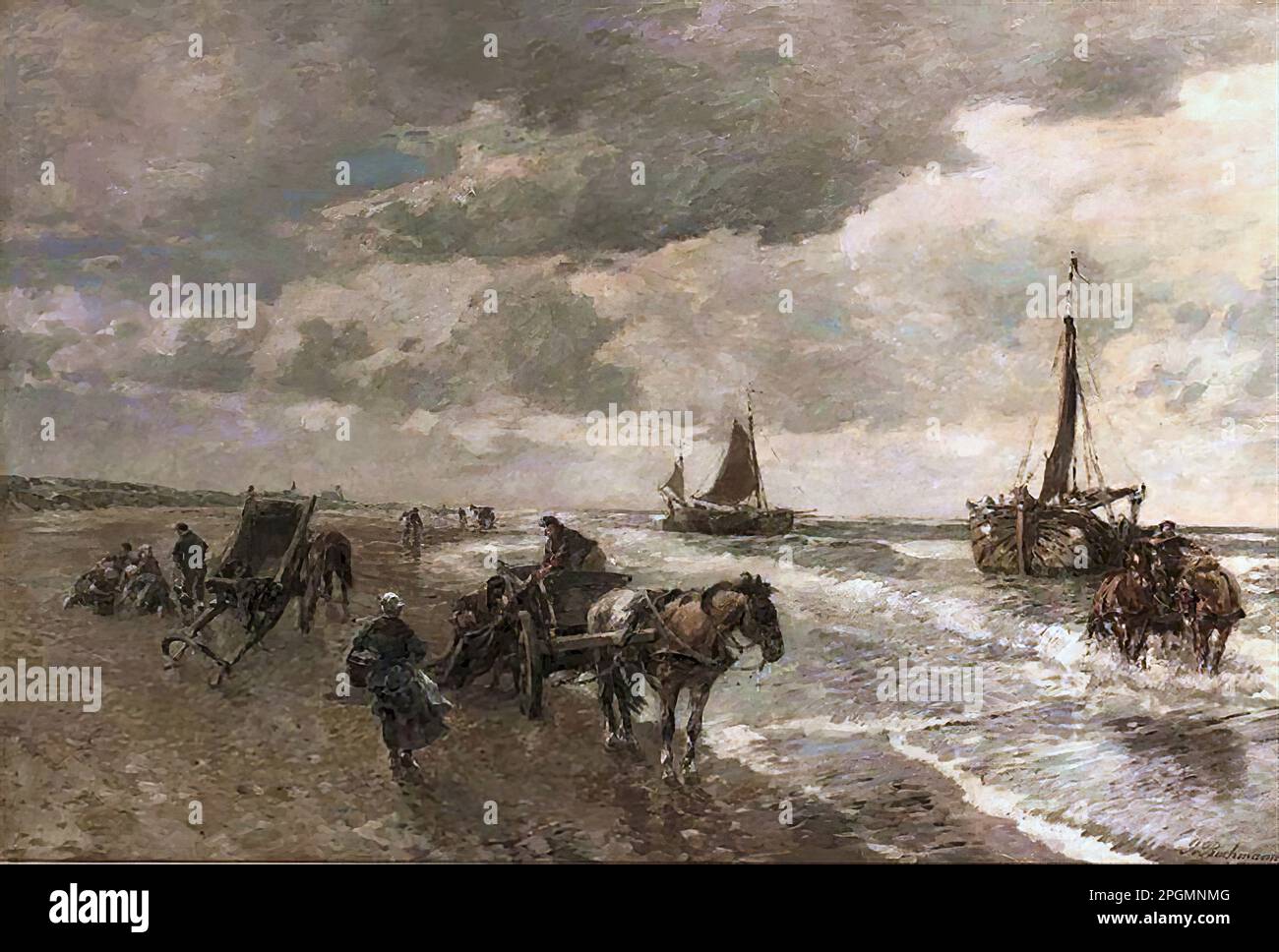 Bochmann Gregor Von - a Day at the Beach - German School - 19th and ...