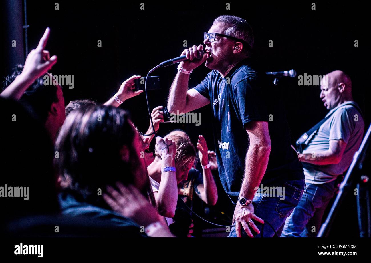 Punk rock band Descendents performing in Oklahoma. Singer Milo Aukerman ...