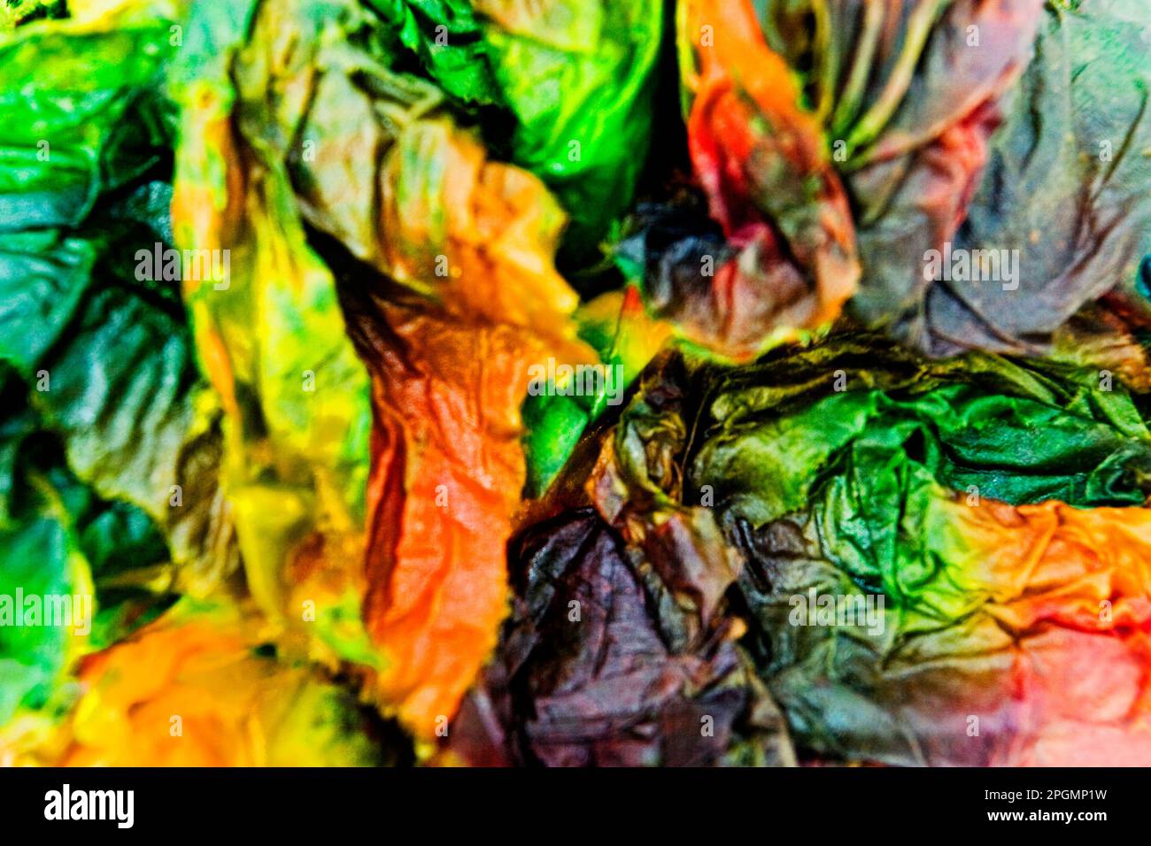 crumpled paper colour multi Stock Photo - Alamy