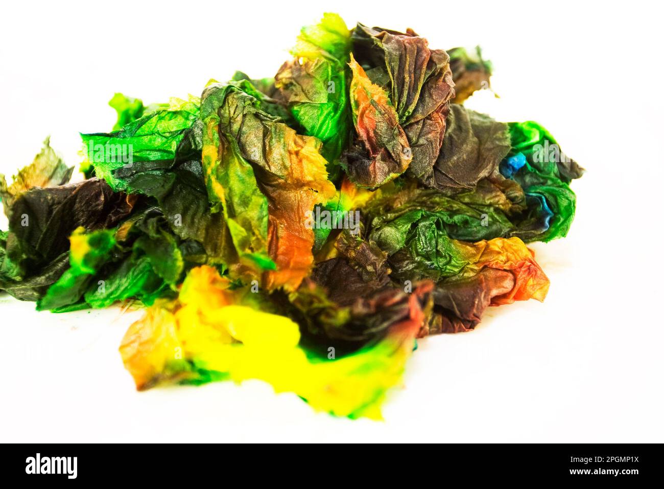 crumpled paper colour multi Stock Photo - Alamy