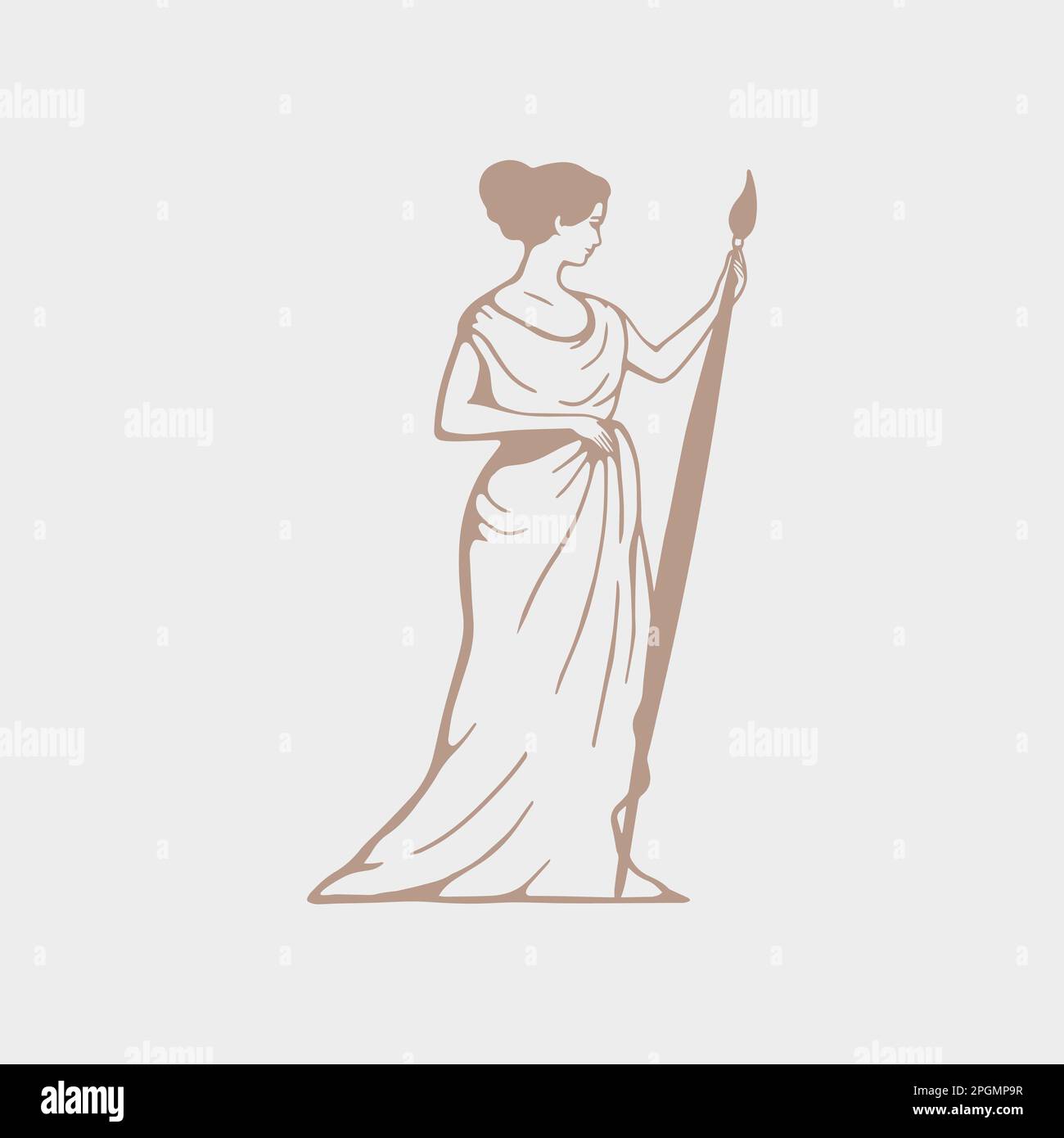 Girl artist in the greek style Stock Vector Image & Art - Alamy