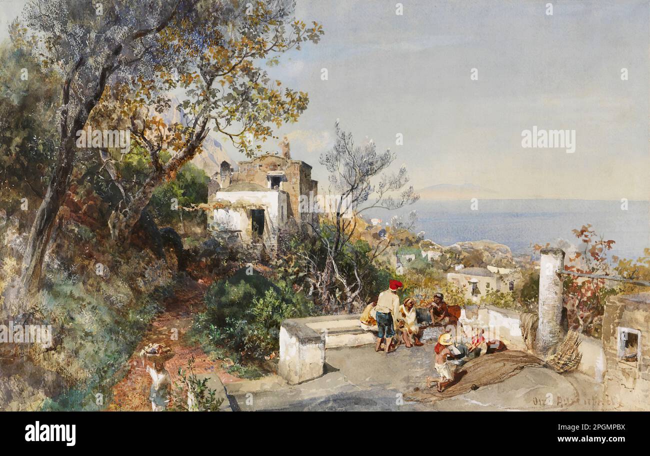 Achenbach Oswald - Blick Uber Die Bucht Von Neapel - German School ...