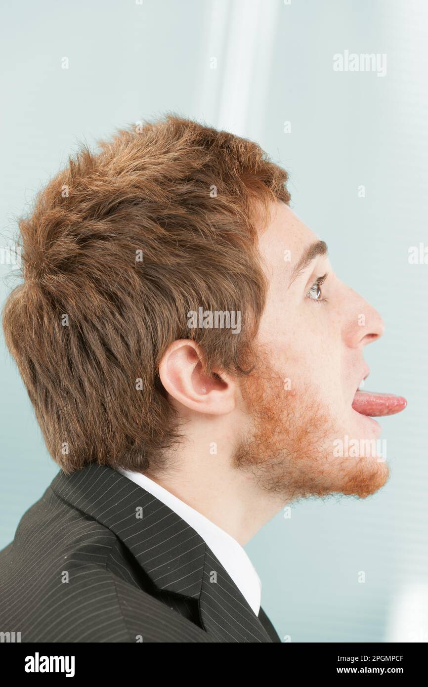 Man tongue side view hi-res stock photography and images - Alamy