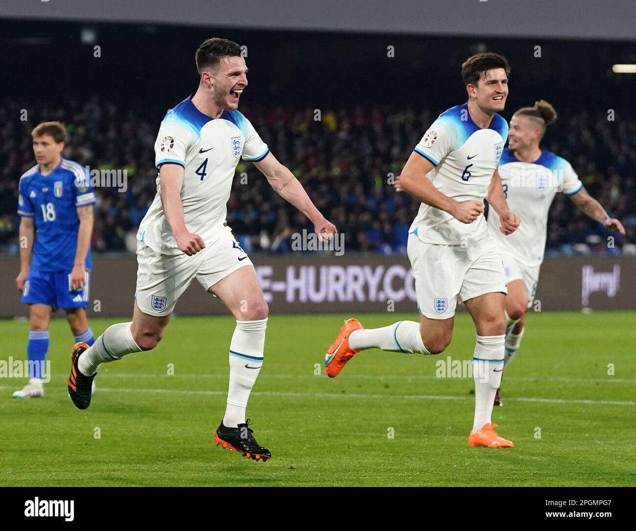 England's Declan Rice celebrates scoring their side's first goal of the ...