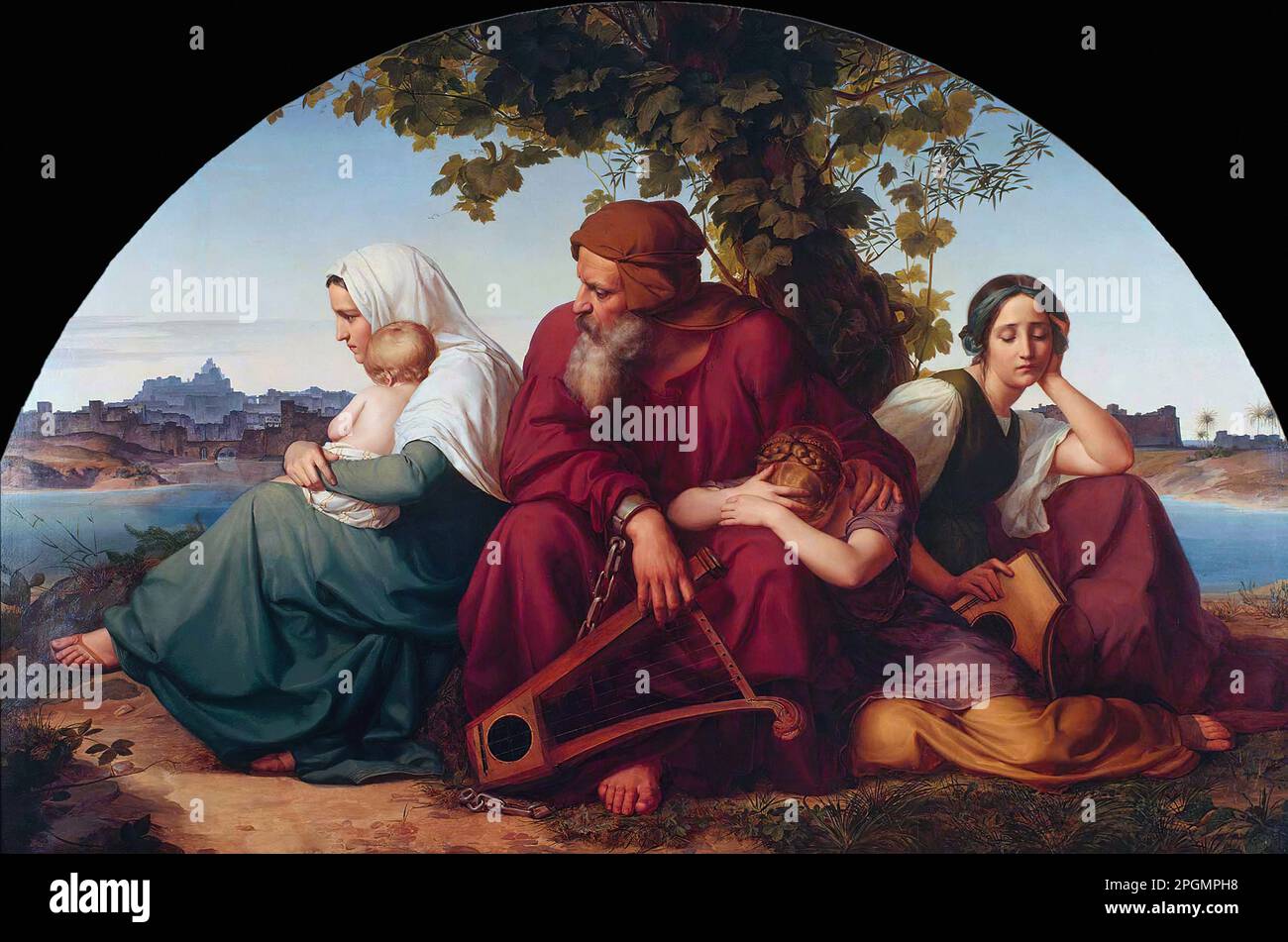 Bendemann Eduard Julius Friedrich - the People of Jerusalem in Exile 2 ...