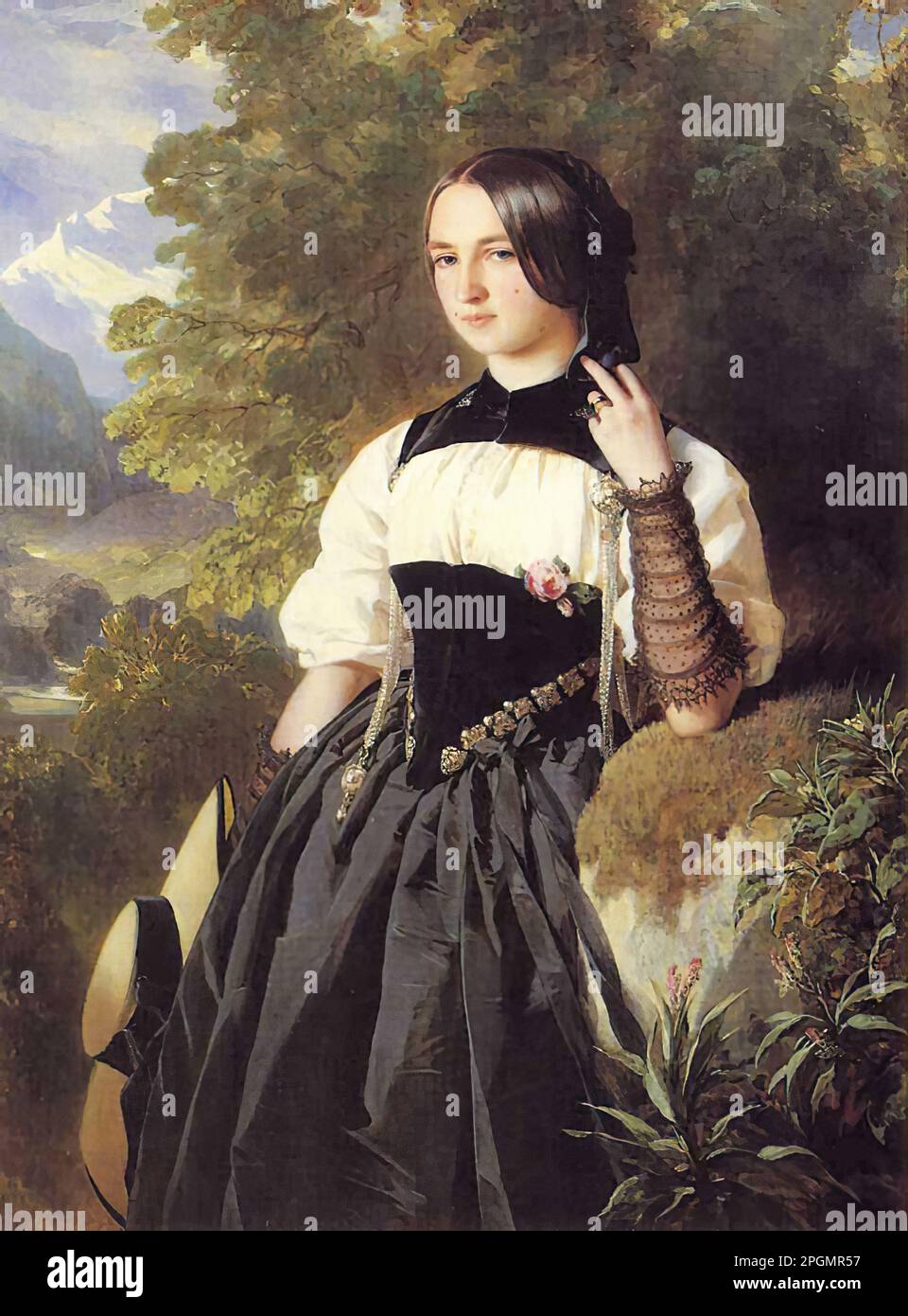Winterhalter Franz Xavier - a Swiss Girl from Interlaken - German ...