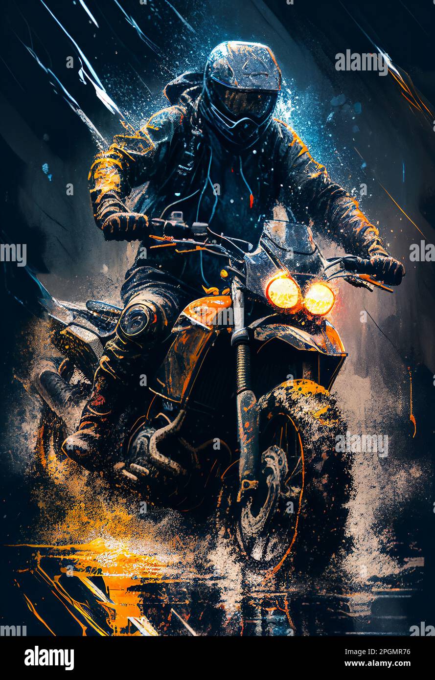 Abstract cycling painting hi-res stock photography and images - Alamy