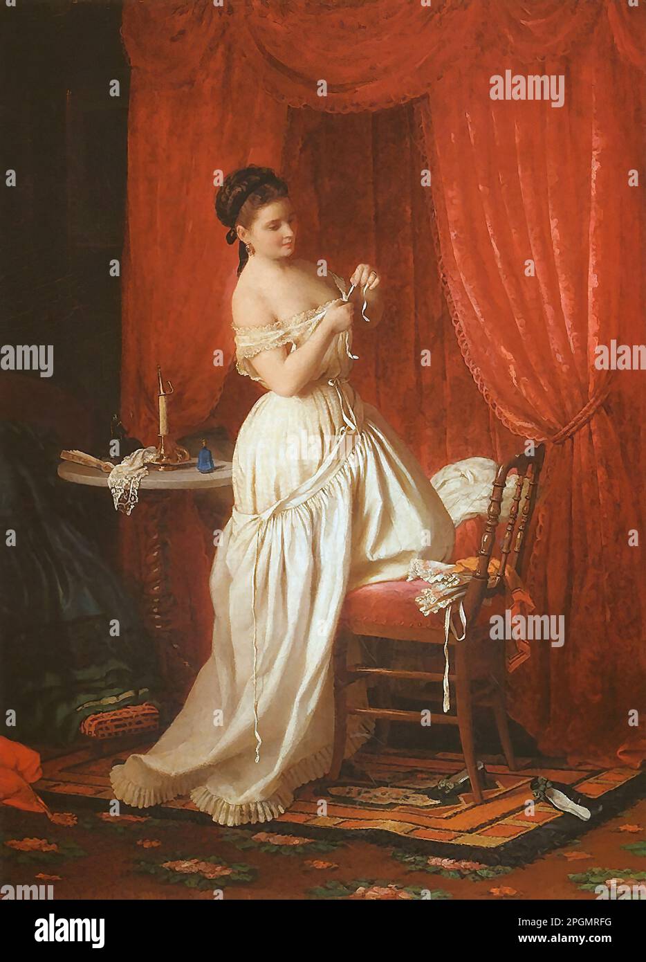 Bremen Johann Georg Meyer Von - in the Boudoir - German School - 19th ...