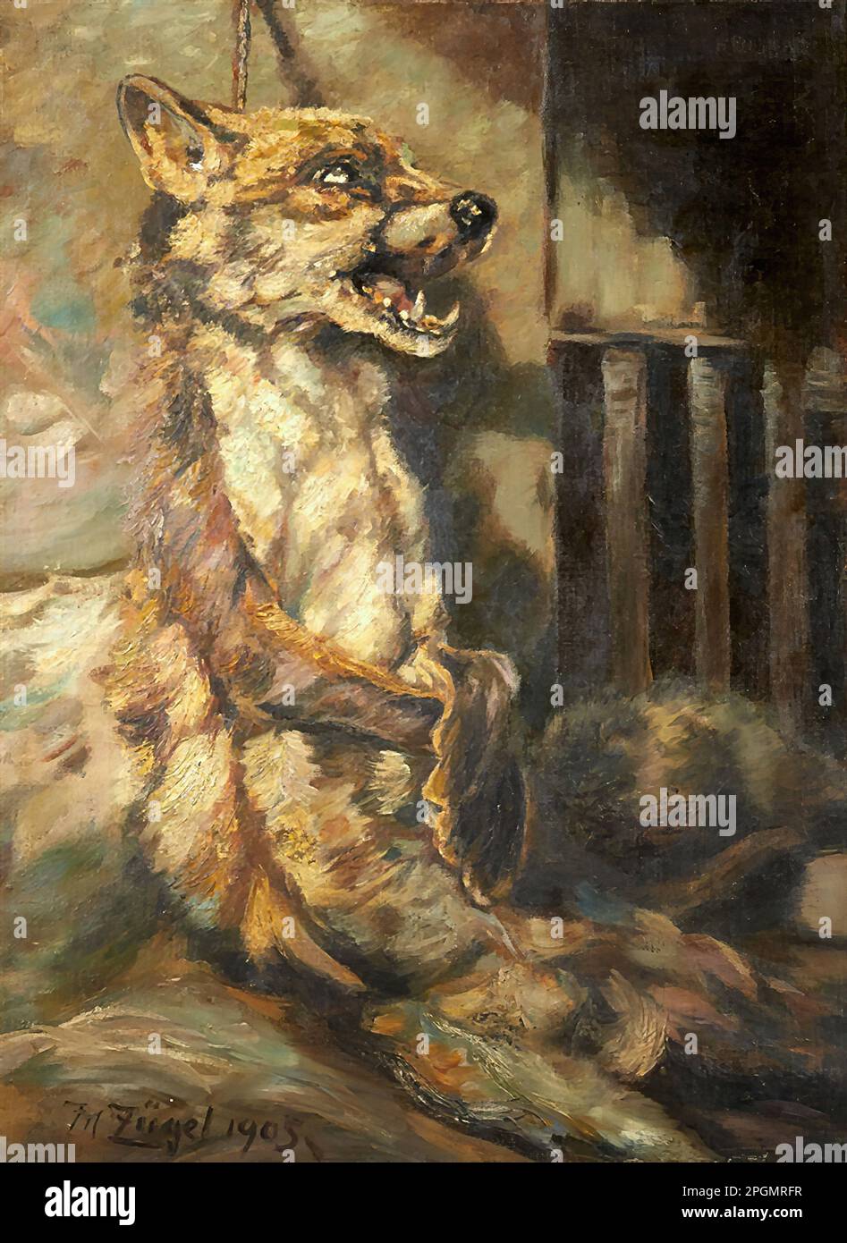 Rein Heinrich Von - Killed Fox - German School - 19th Century - Zugel ...