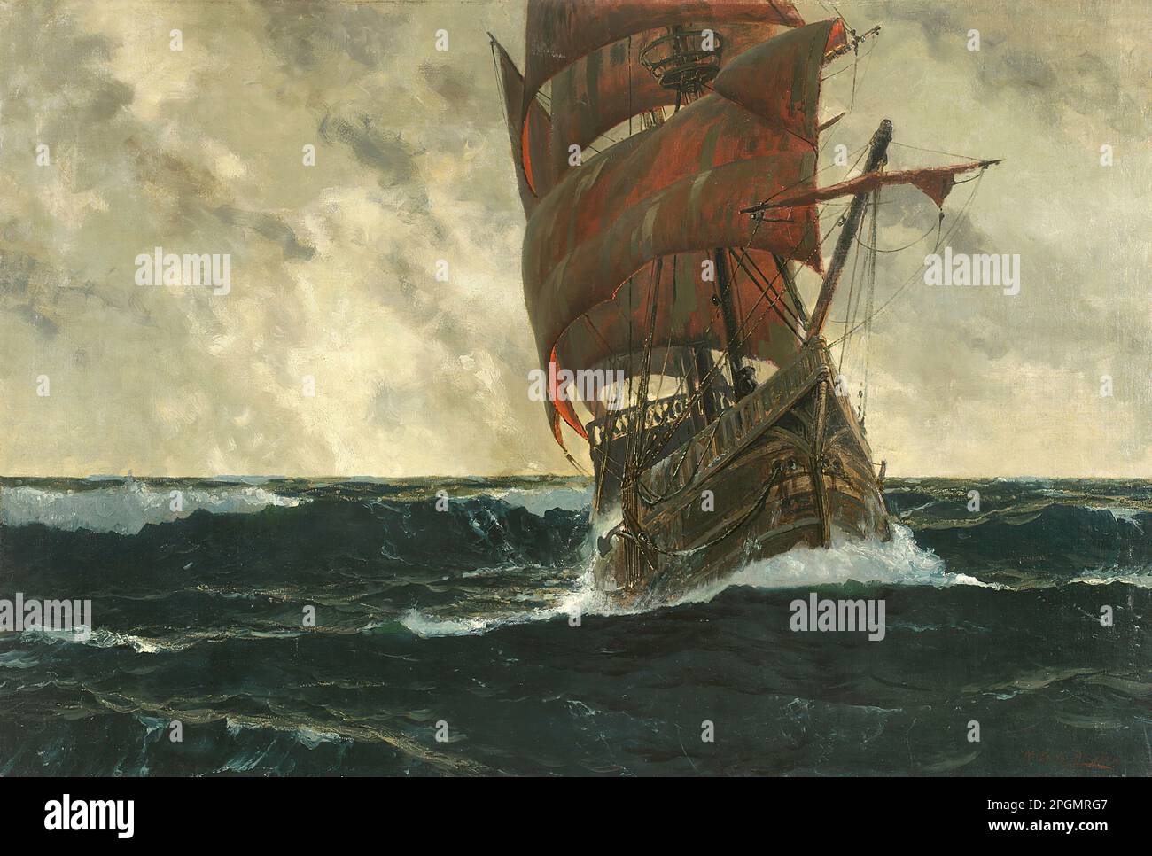 Diemer Michael Zeno - the Santa Maria at Sea with the Figure of ...