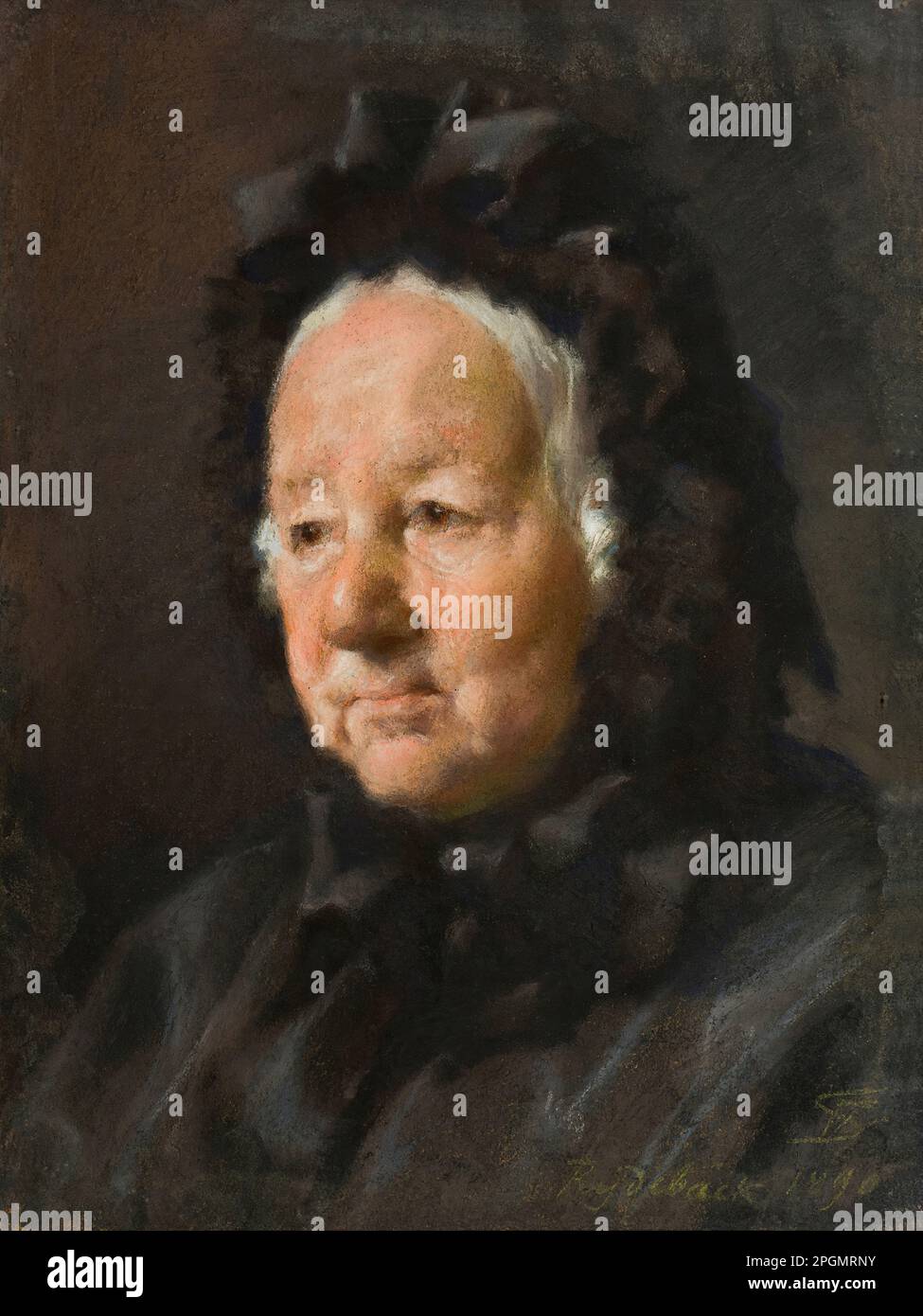 Schwartz Frans - Portrait of Mrs Tidemand - German School - 19th ...