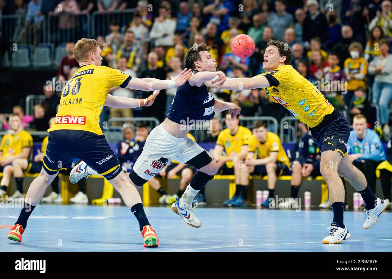 Mannheim, Germany. 23rd Mar, 2023. Handball: Bundesliga, Rhein-Neckar ...