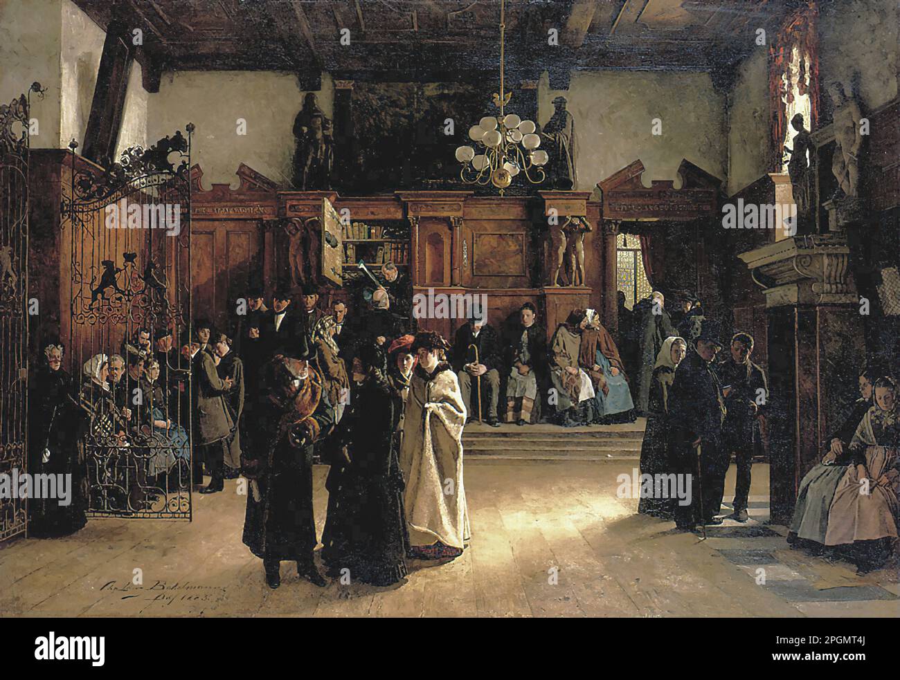 Bokelmann Christian Ludwig - in the Courtroom - German School - 19th ...