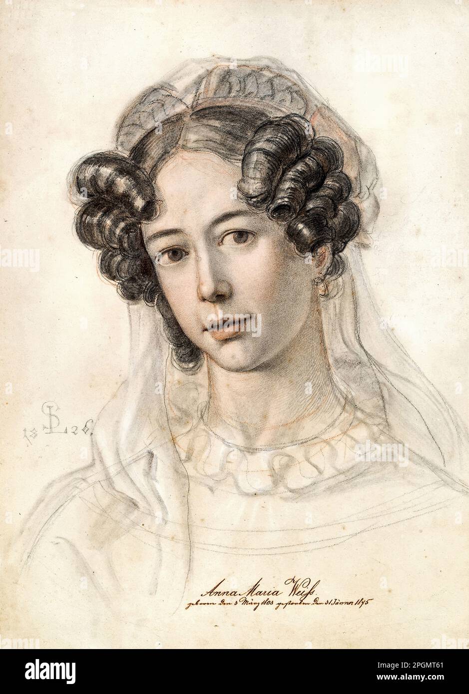 Schnorr Von Carolsfeld Julius - Portrait of Anna Maria Weiss - German ...