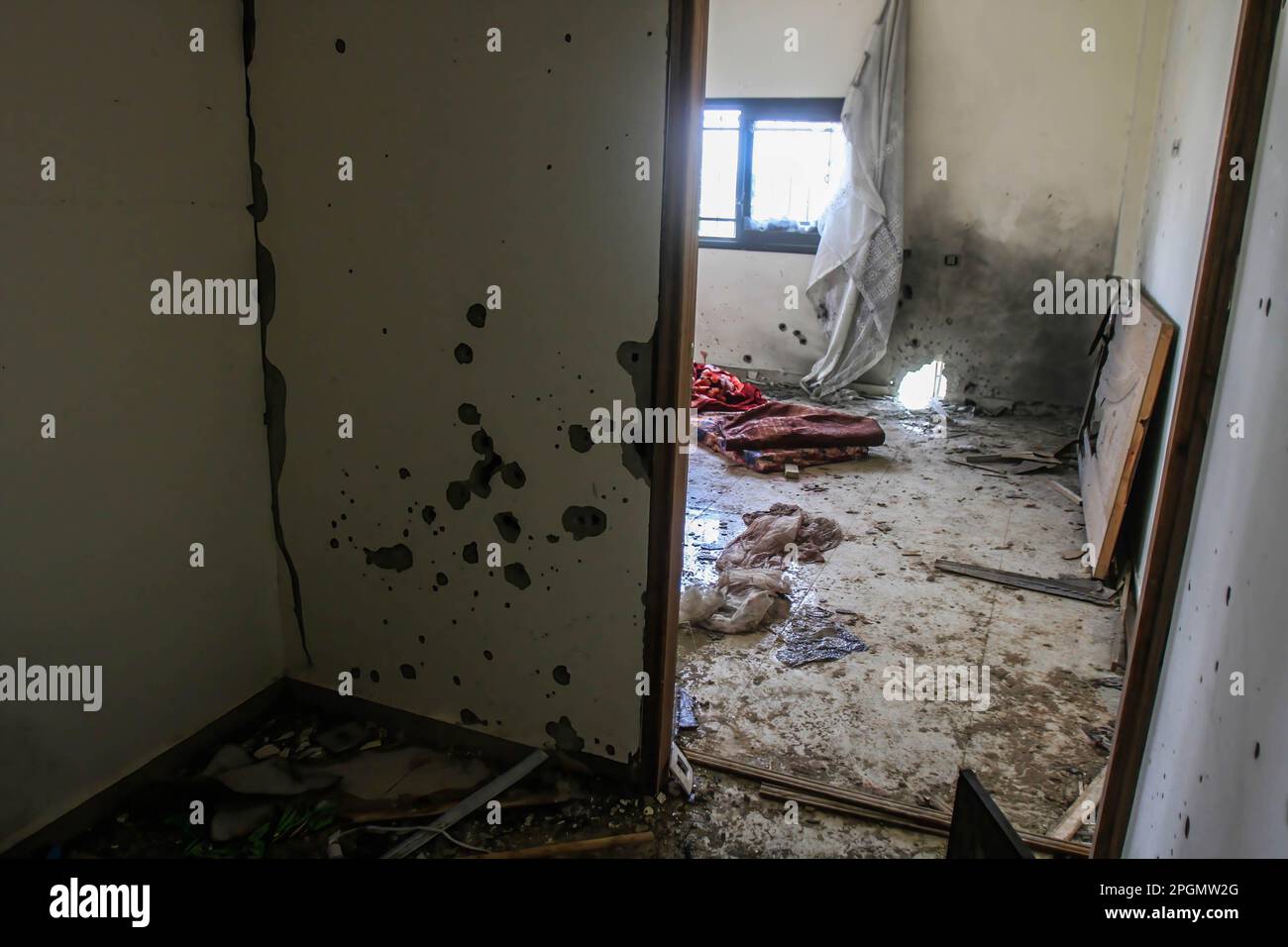 Tulkarem, Palestine. 23rd Mar, 2023. An interior view of the house of ...