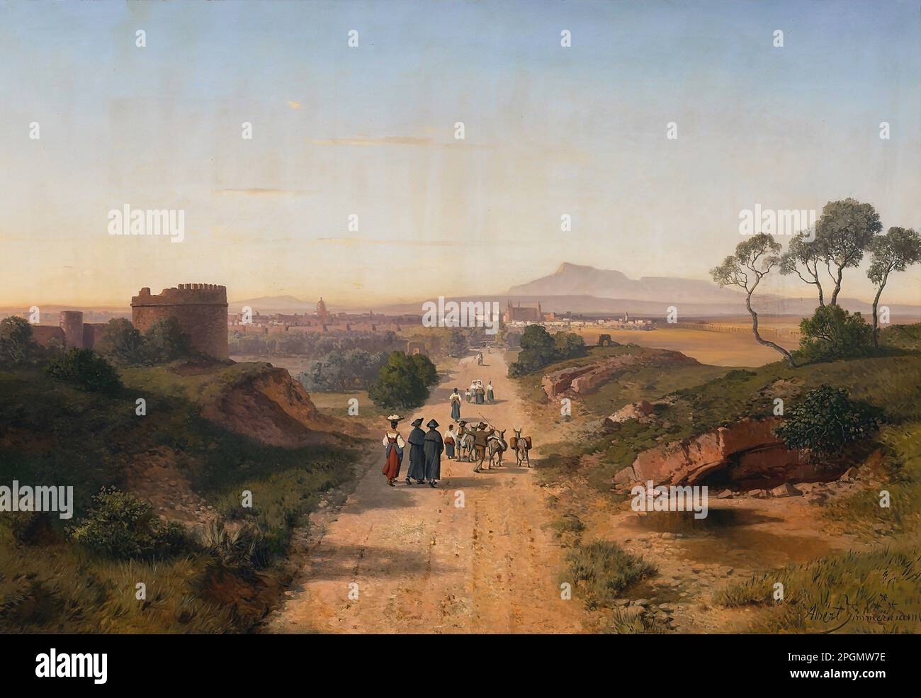 Zimmermann Albert August - Italian Landscape - German School - 19th and ...