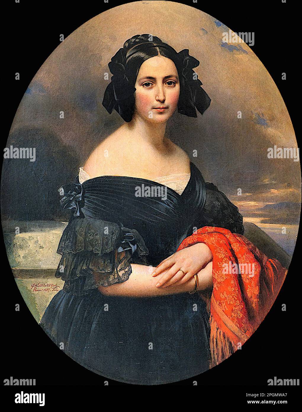 Winterhalter Franz Xavier - Countess Marie Jaubert - German School ...