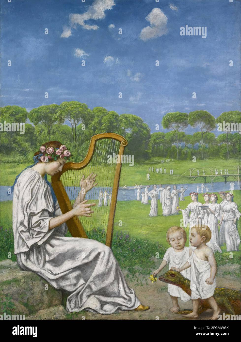Thoma Hans - Spring Melody - German School - 19th Century - Thoma Hans ...