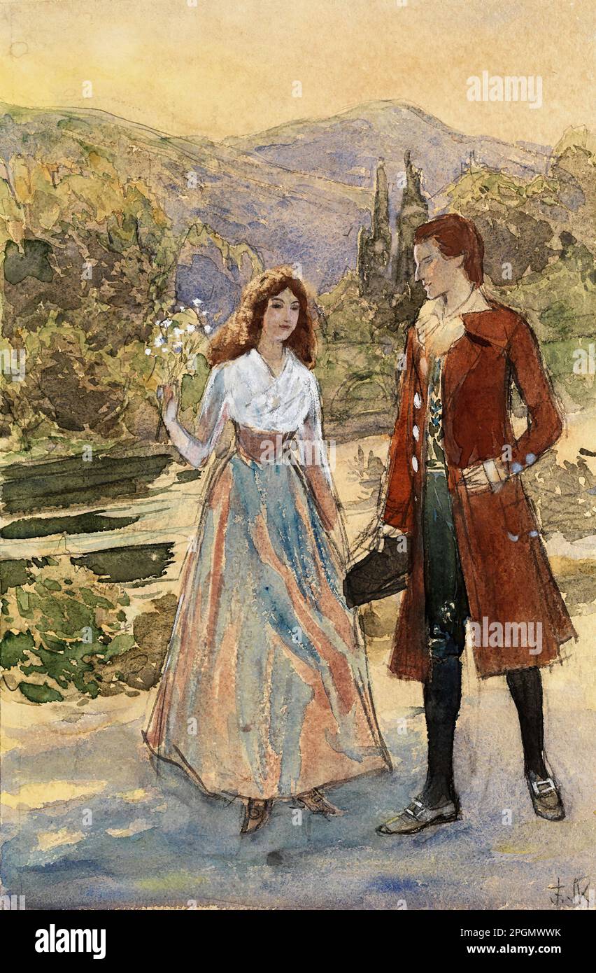 Skarbina Franz - The Walk - German School - 19th Century - Skarbina ...